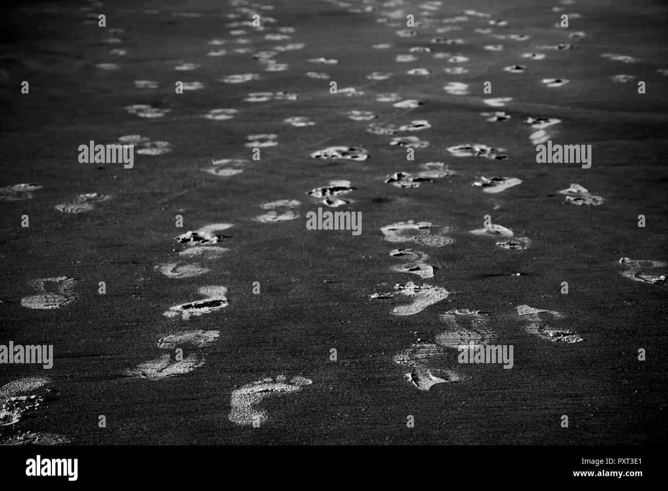 Footprints sign Black and White Stock Photos & Images - Alamy