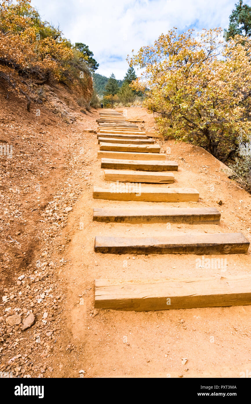 Extreme nature trail with steep mountain incline for advance hikers ...