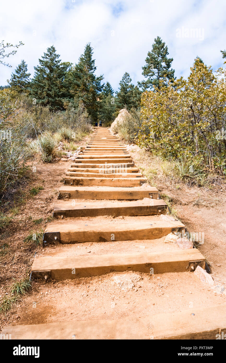 Extreme nature trail with steep mountain incline for advance hikers ...