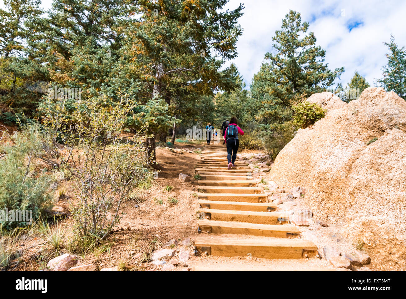Extreme nature trail with steep mountain incline for advance hikers ...