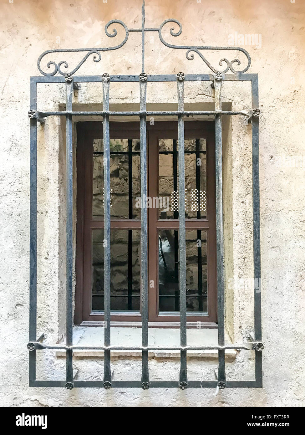 Small wooden window in historic building. Studio Photo Stock Photo - Alamy