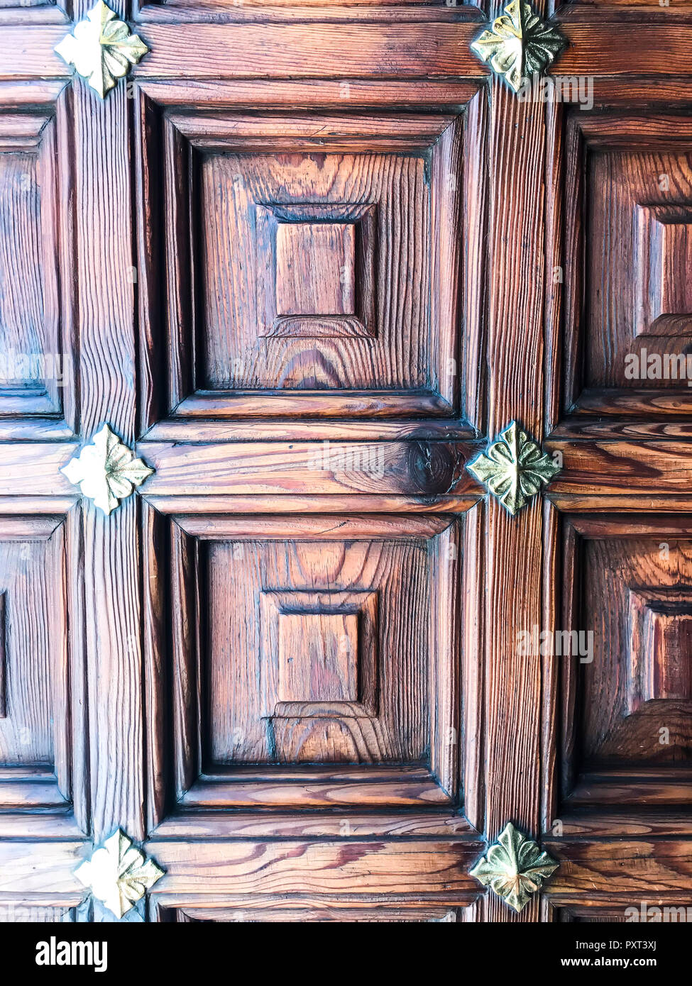 Wooden vintage doors in wall of an old building. Studio Photo Stock ...