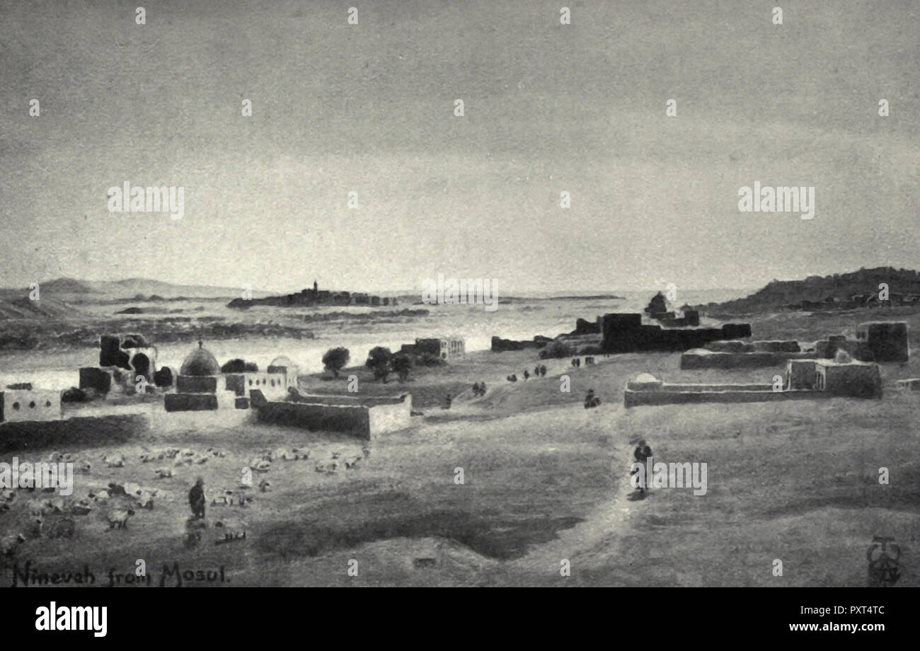 The ruins of Ninevah as seen from Mosul Stock Photo - Alamy