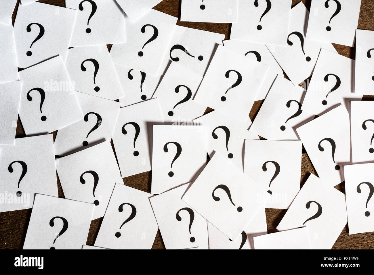 Printed question marks an paper Stock Photo - Alamy