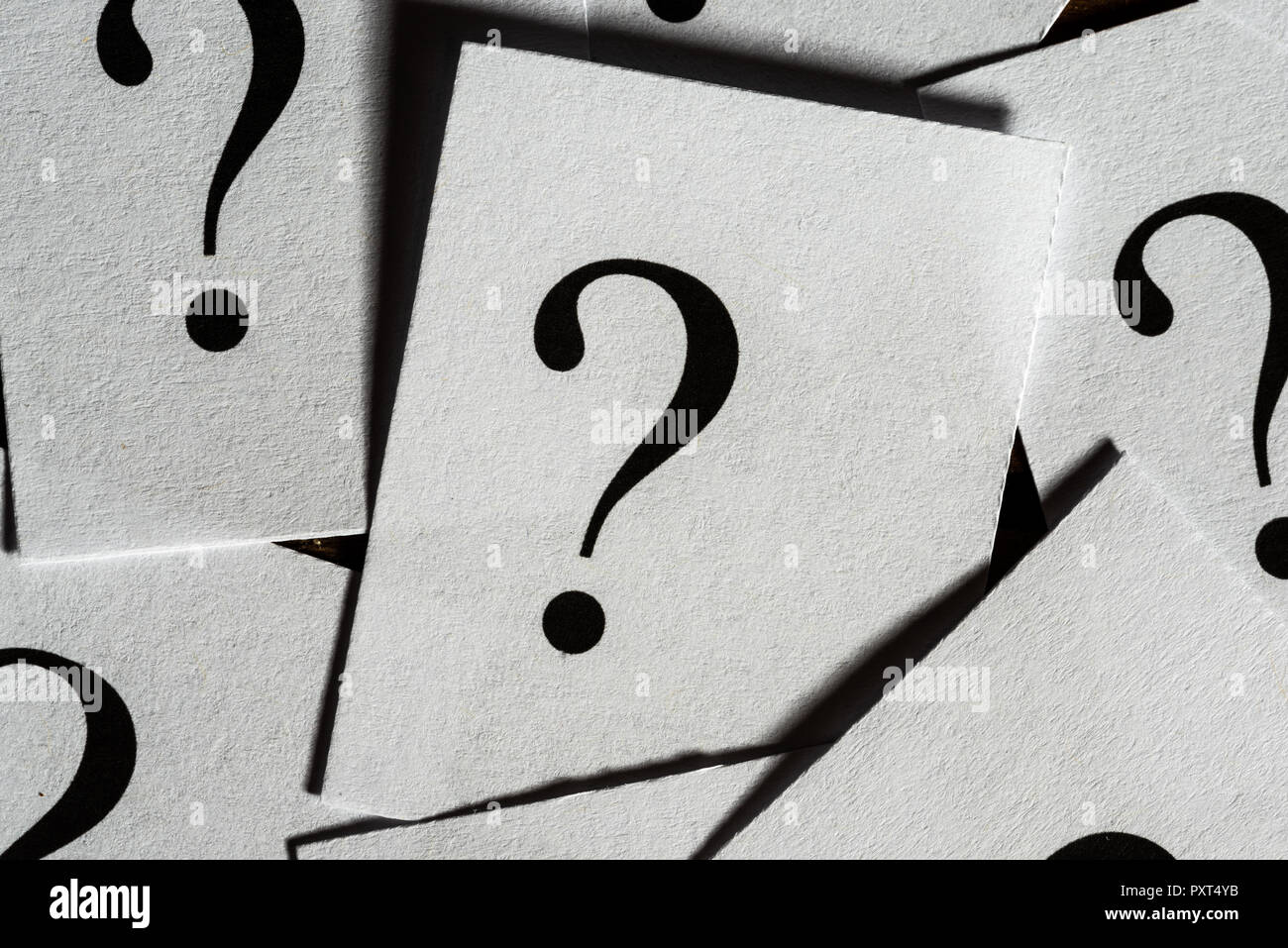 Printed question marks an paper Stock Photo - Alamy