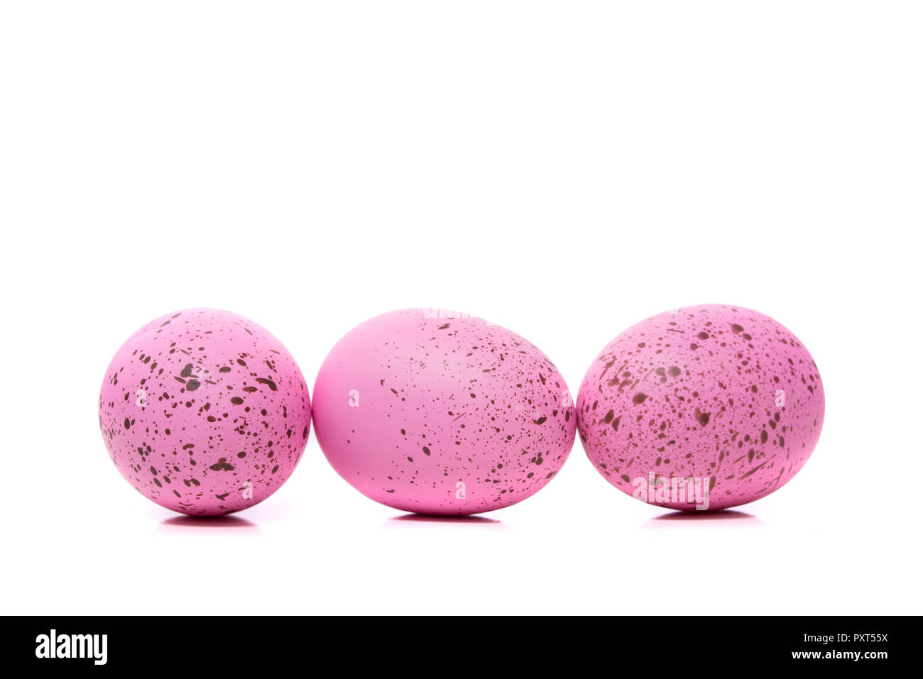 White easter eggs pink Cut Out Stock Images & Pictures - Alamy