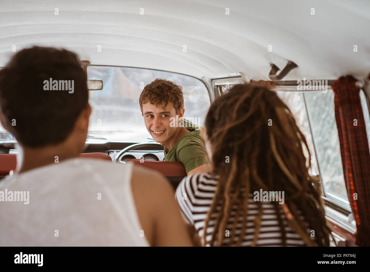 People having fun on bus hi-res stock photography and images - Alamy