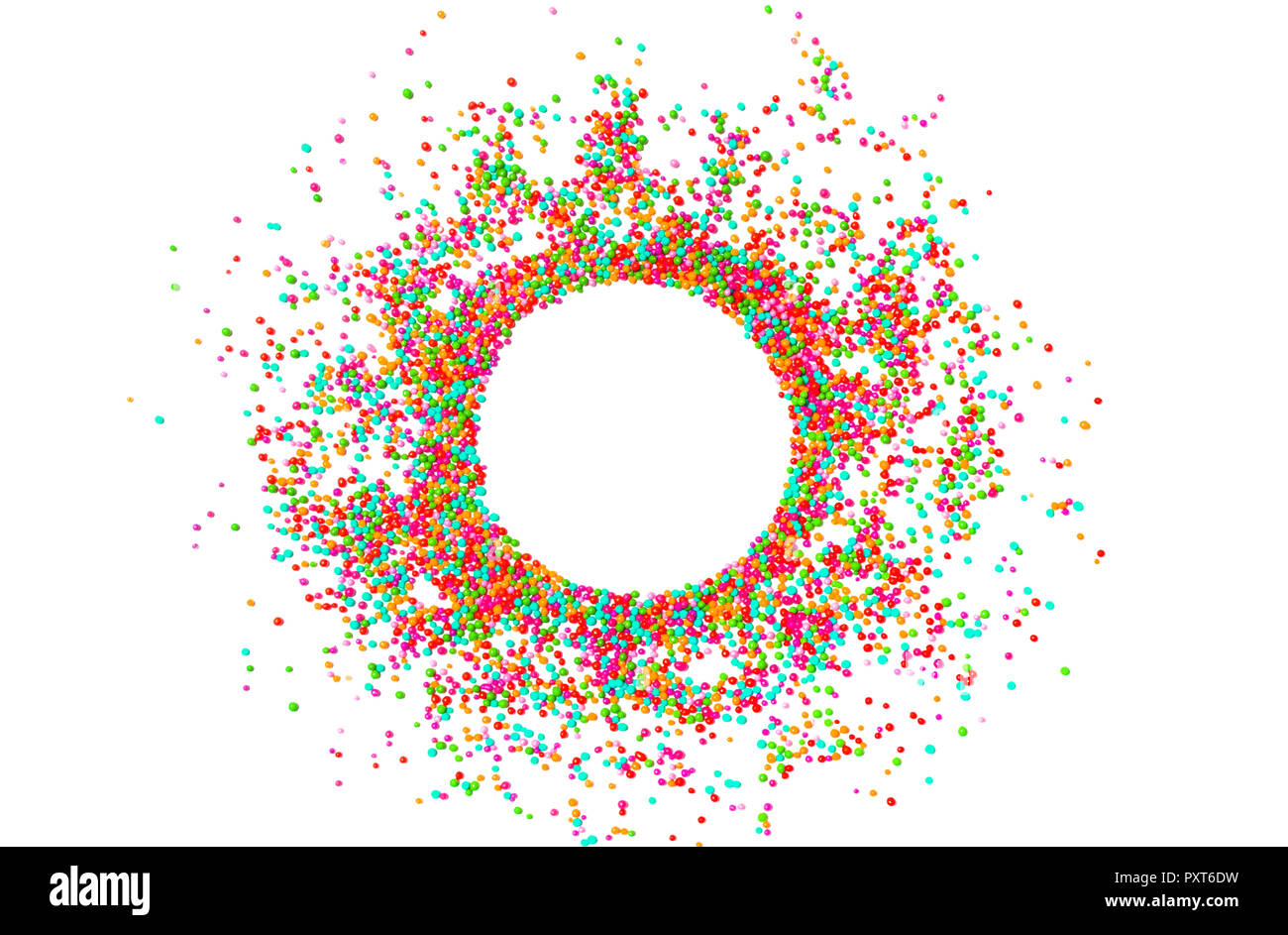 Frame, background for writing text from colorful balls Stock Photo - Alamy