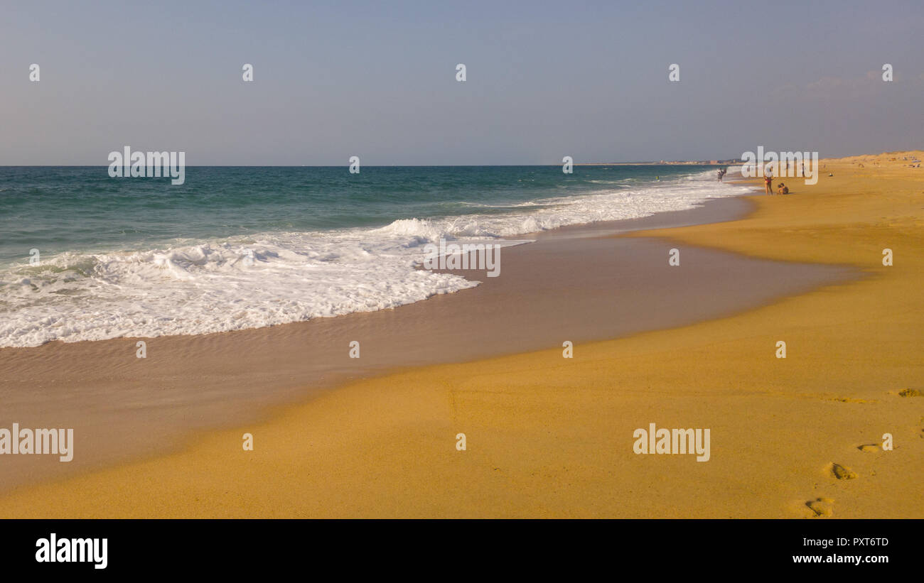 Summertime beach view on a hot day in Labenne, France Stock Photo - Alamy