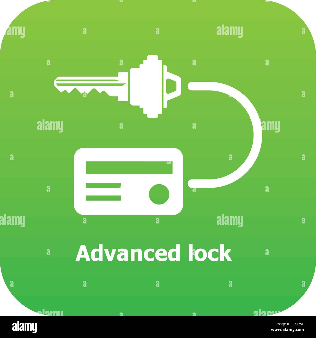 Advanced lock icon green vector Stock Vector Image & Art - Alamy
