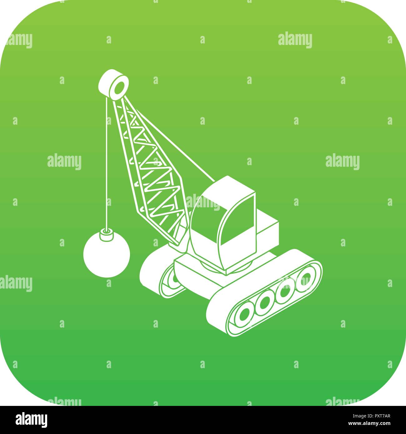 Demolish truck icon green vector Stock Vector Image & Art - Alamy