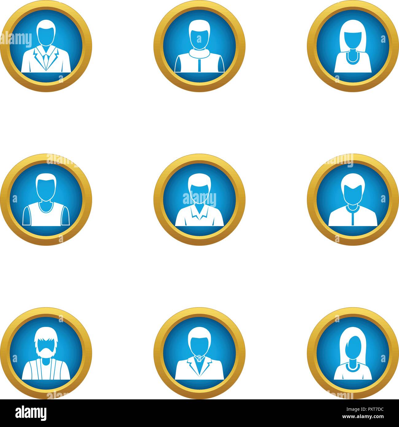 Representative icons set, flat style Stock Vector Image & Art - Alamy