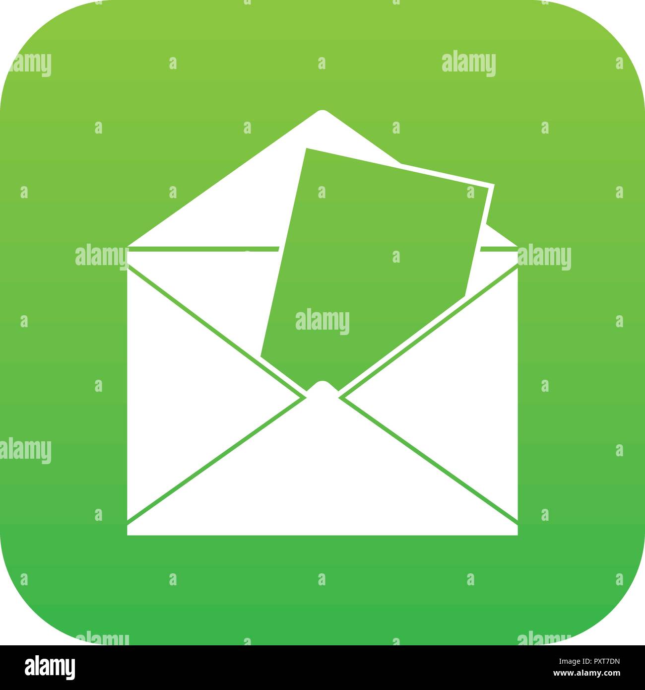 Envelope icon digital green Stock Vector Image & Art - Alamy
