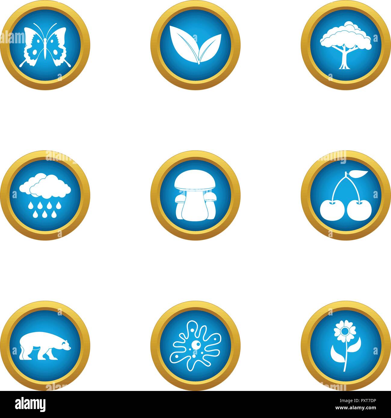 Body chemistry icons set, flat style Stock Vector Image & Art - Alamy