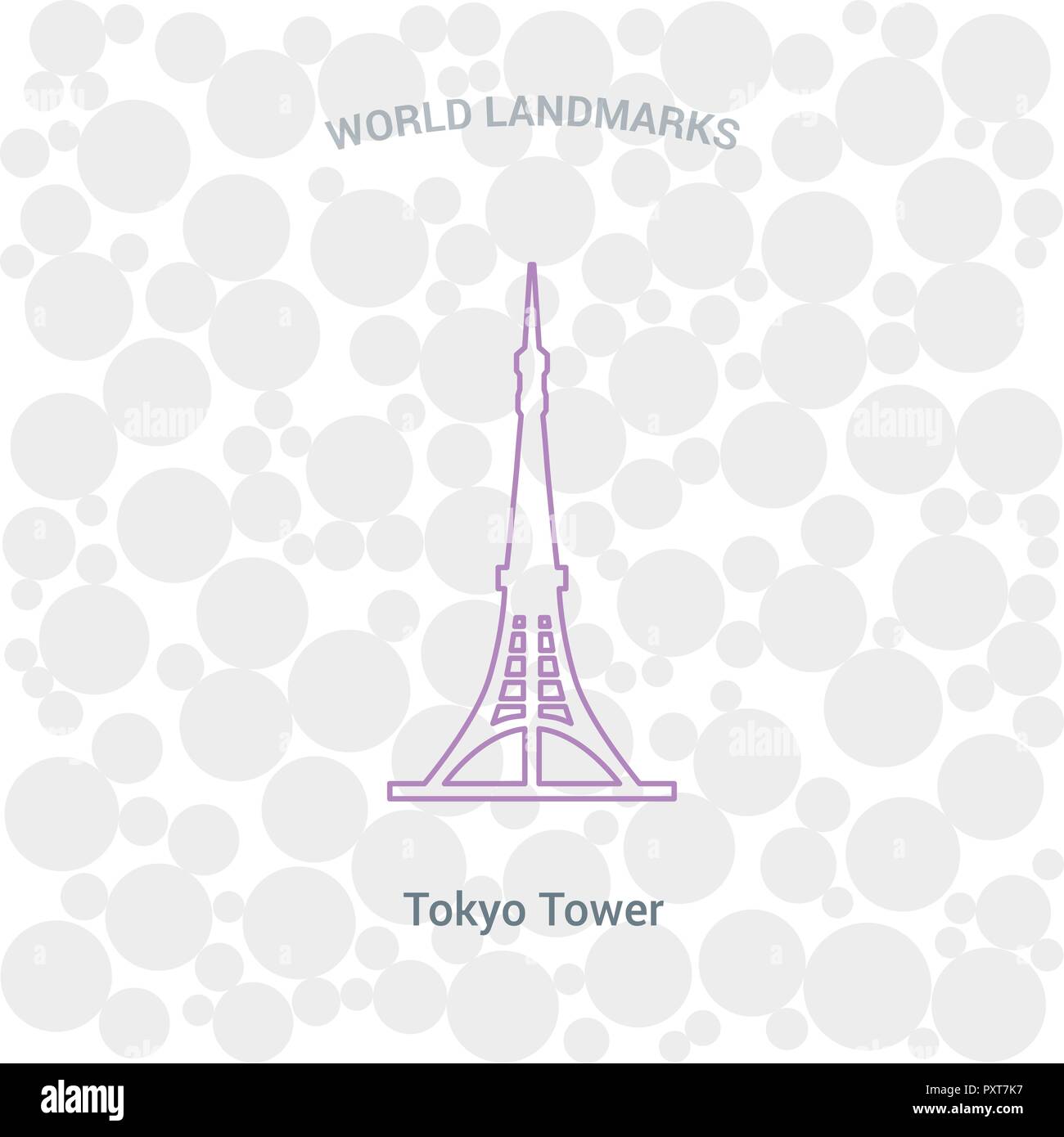 World Famous landmarks design with creative background vector Stock ...