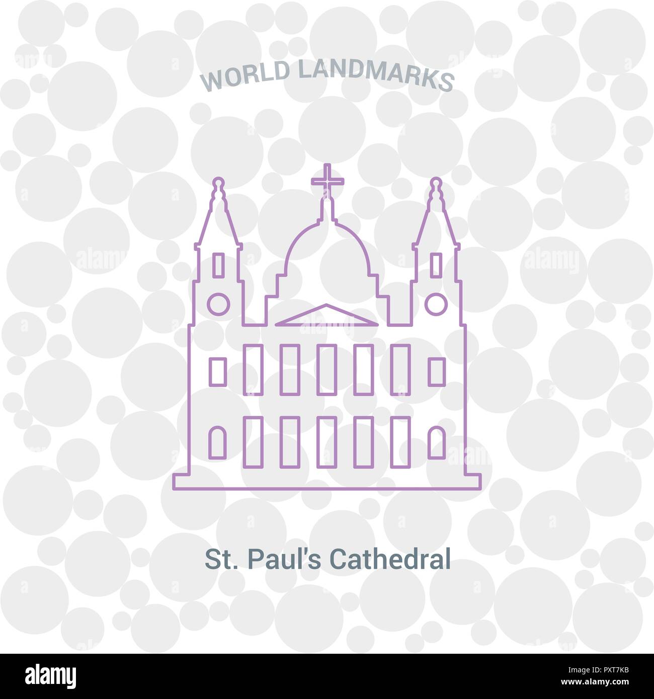 World Famous landmarks design with creative background vector Stock ...