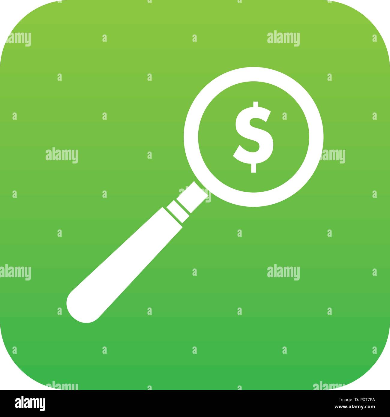 Magnifier icon digital green Stock Vector Image & Art - Alamy