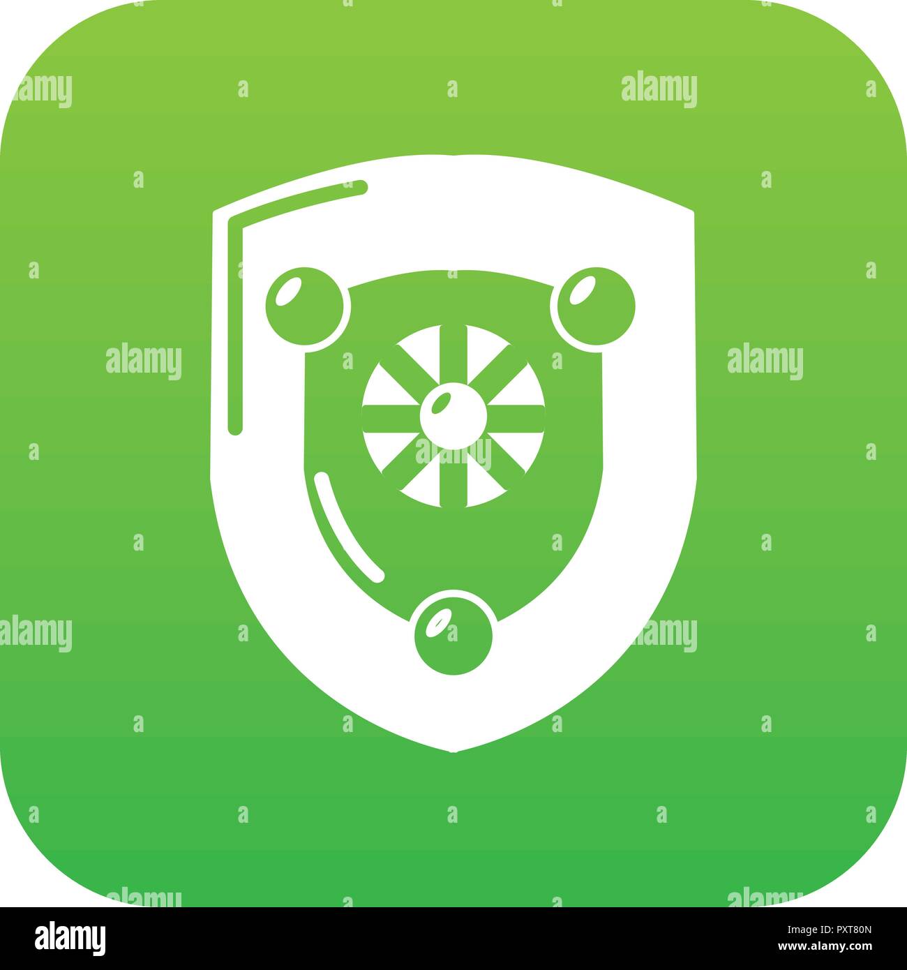 Antique shield icon green vector Stock Vector Image & Art - Alamy