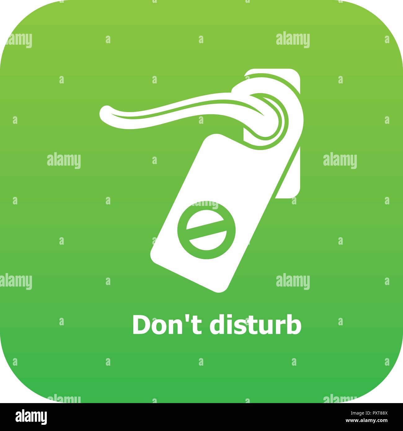 Do not disturb icon green vector Stock Vector Image & Art - Alamy