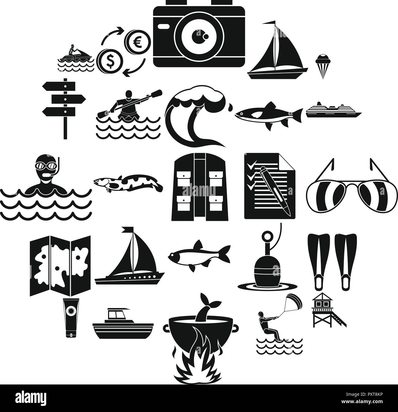 Water spot icons set, simple style Stock Vector Image & Art - Alamy