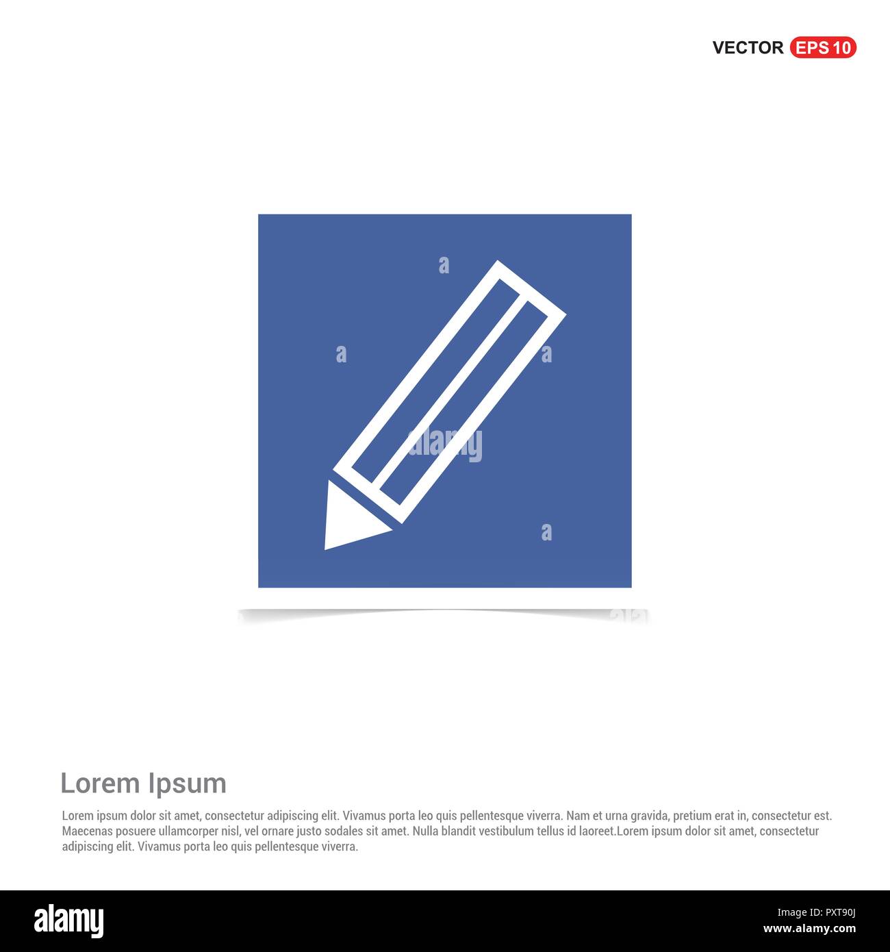 Pencil icon - Blue photo Frame Stock Vector Image & Art - Alamy