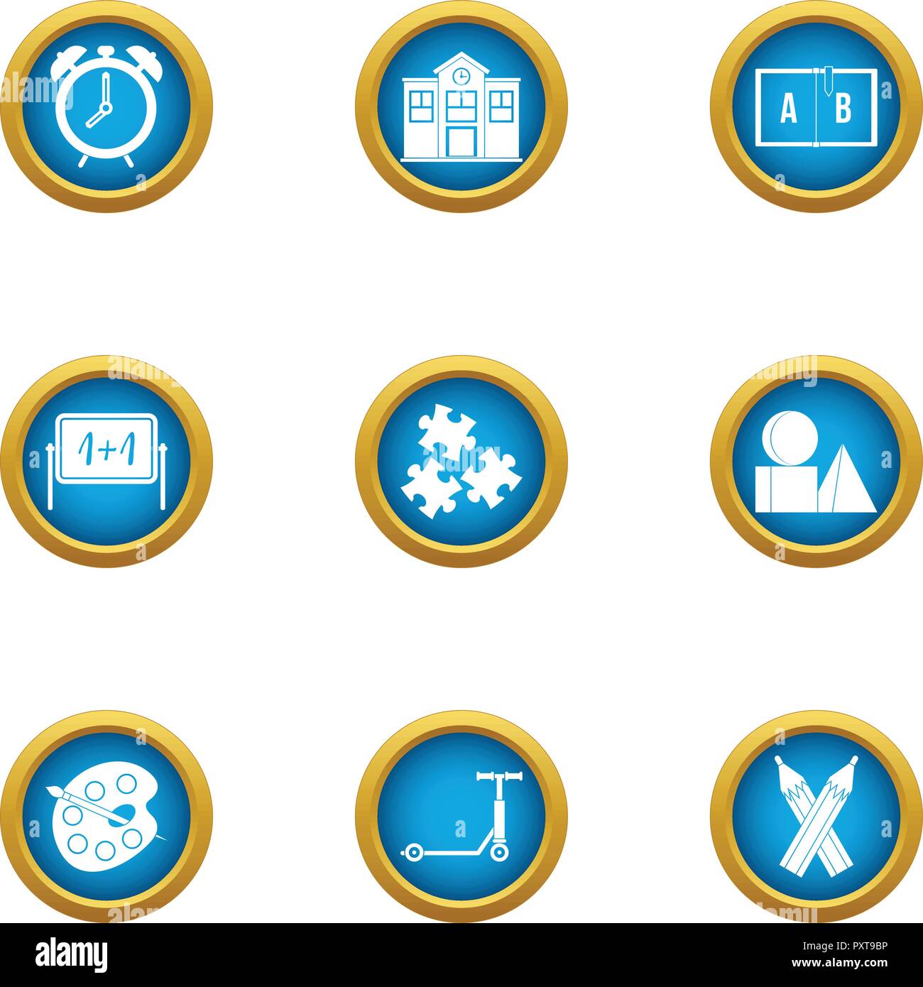 Early development icons set, flat style Stock Vector Image & Art - Alamy