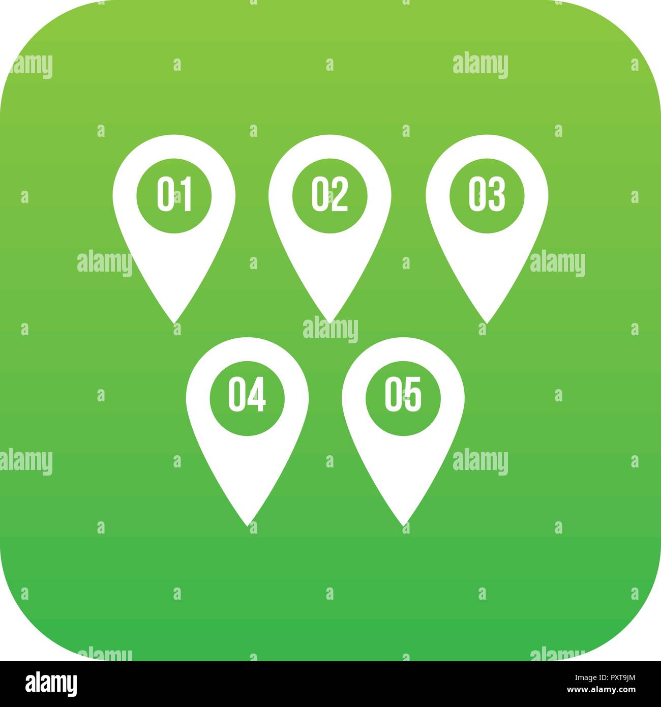 Pointer marks icon digital green Stock Vector Image & Art - Alamy