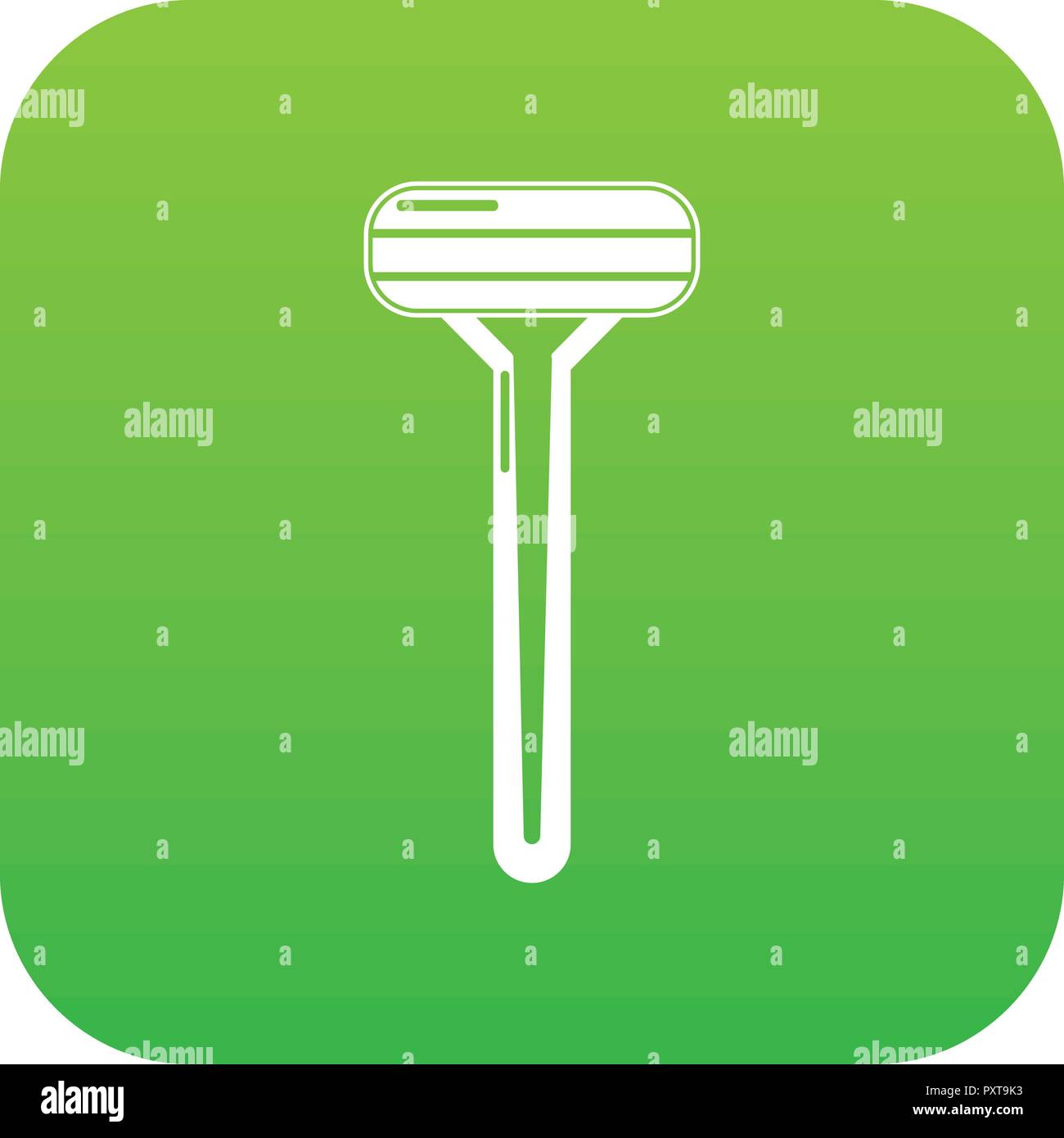Woman razor icon green vector Stock Vector Image & Art - Alamy
