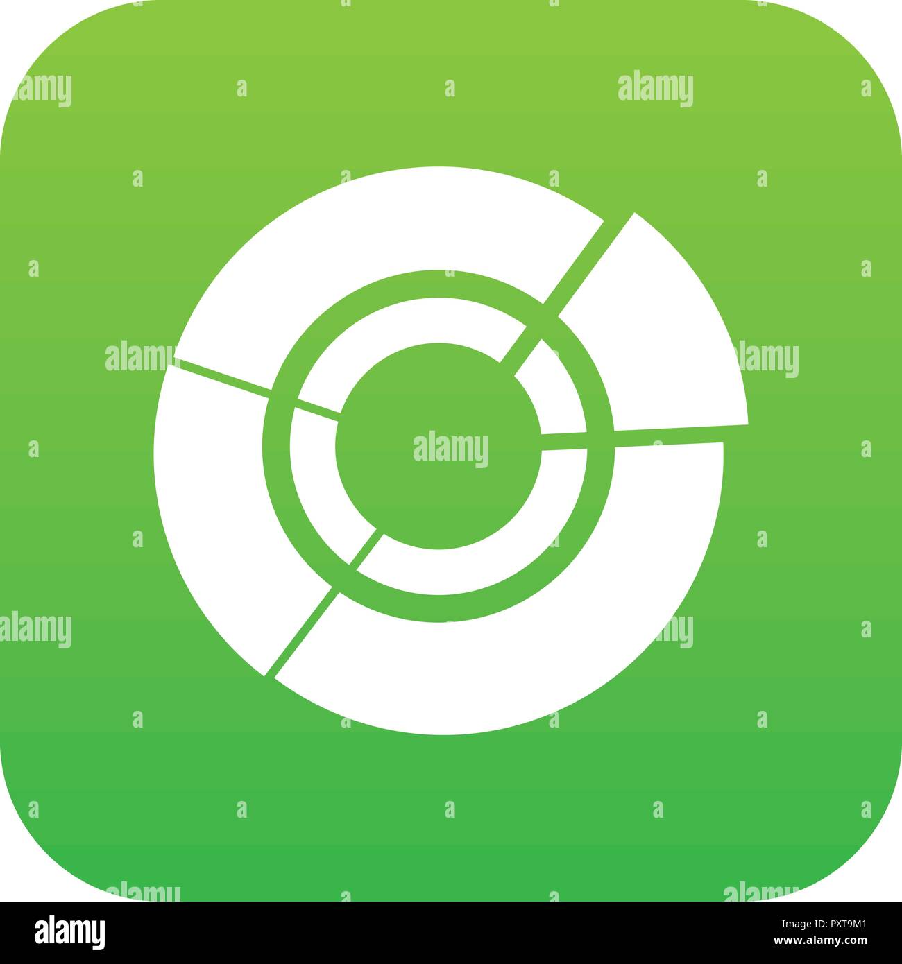 Pie chart for infographic icon digital green Stock Vector Image & Art ...