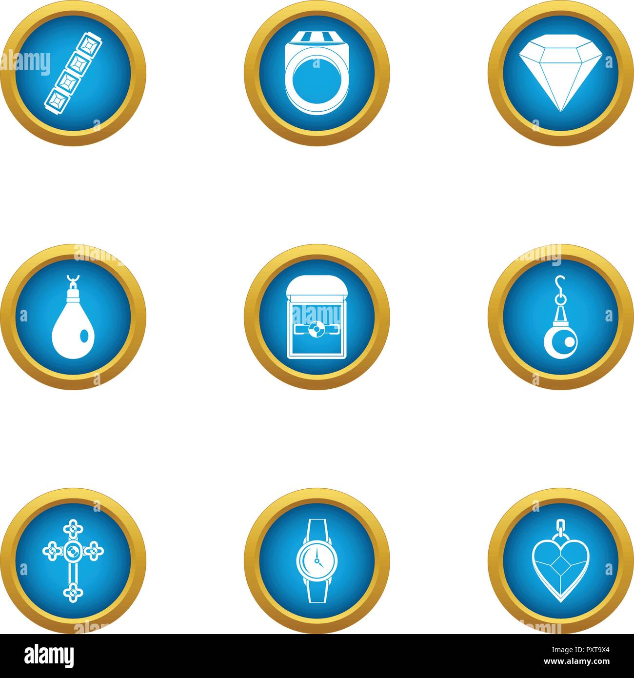 Handling icons set, flat style Stock Vector Image & Art - Alamy