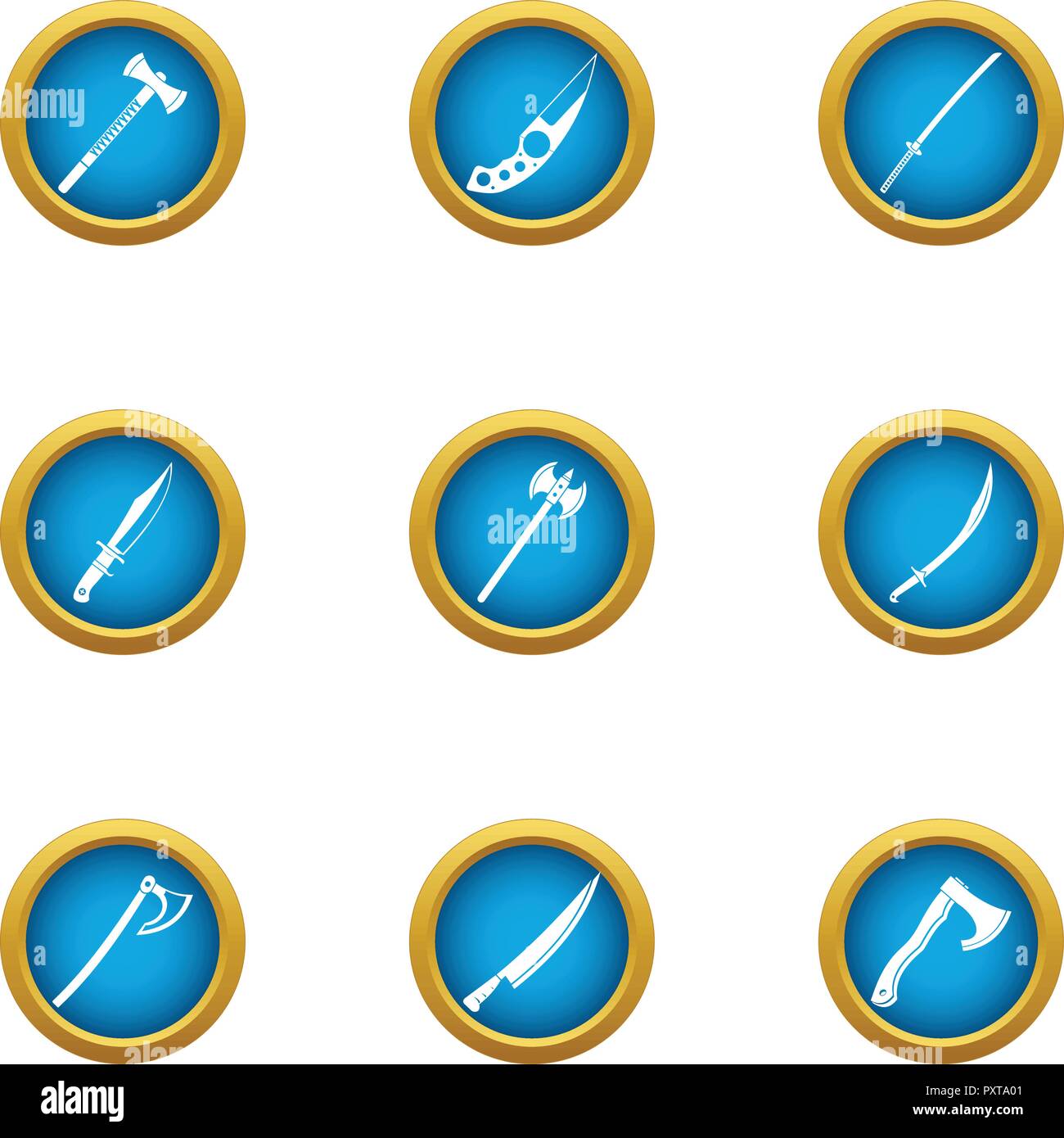 Killing tool icons set, flat style Stock Vector Image & Art - Alamy