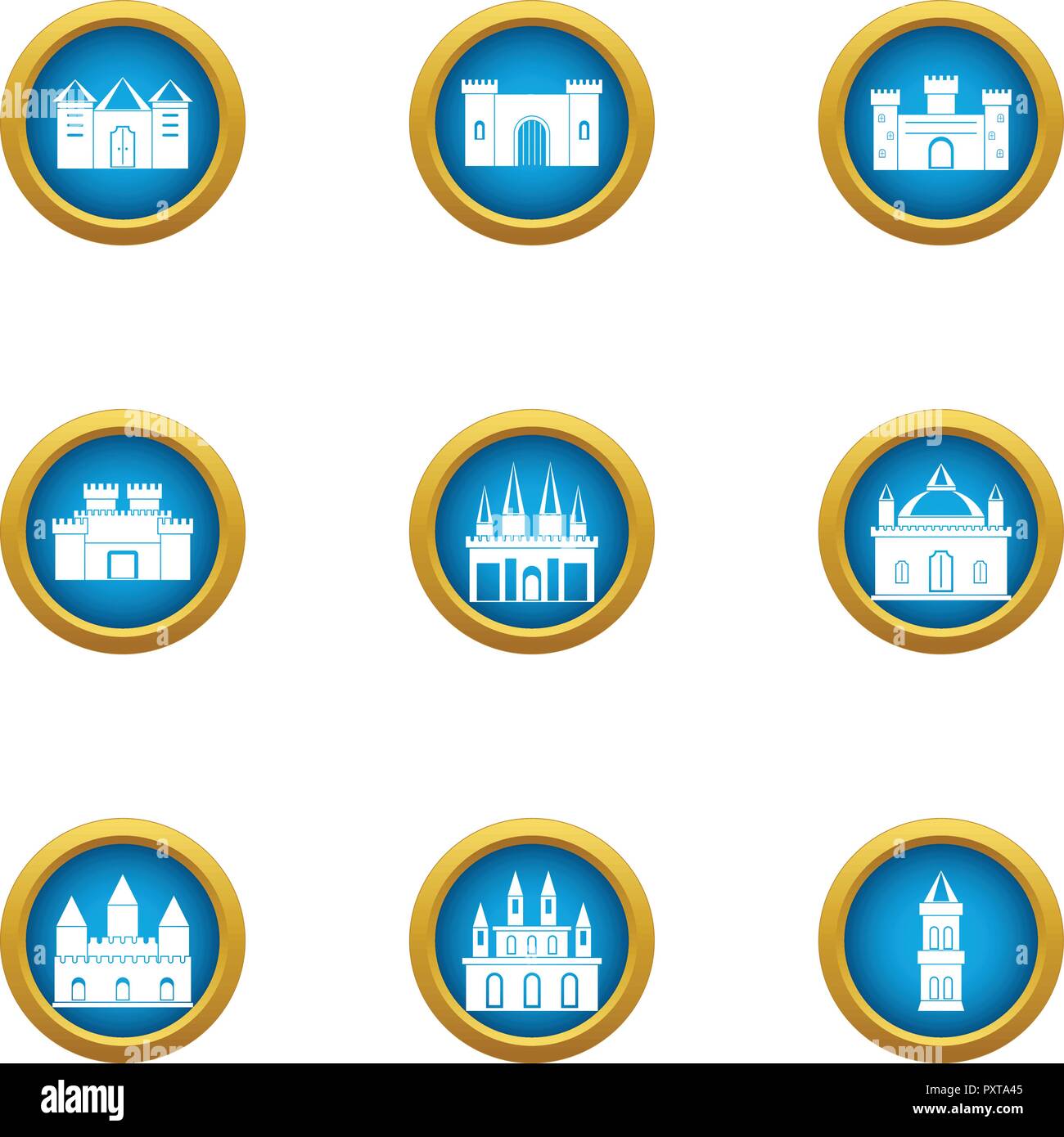 Spire icons set, flat style Stock Vector Image & Art - Alamy