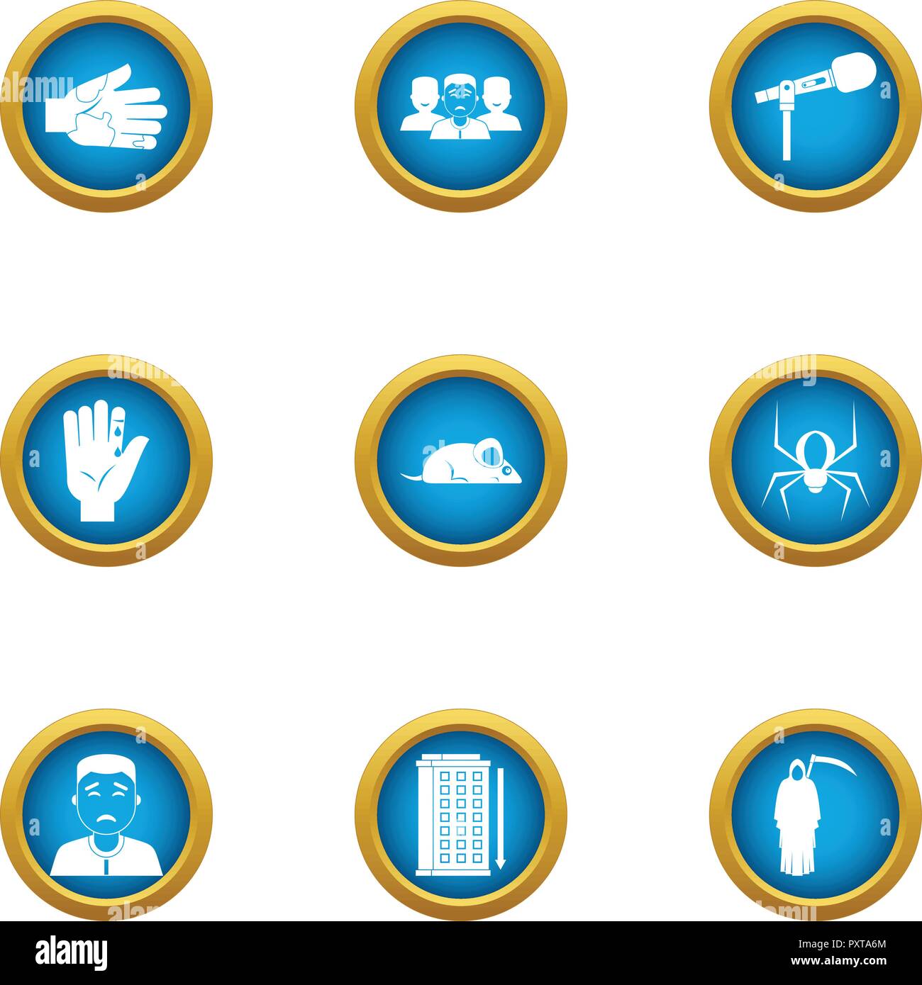 Cyber interface icons set, flat style Stock Vector Image & Art - Alamy