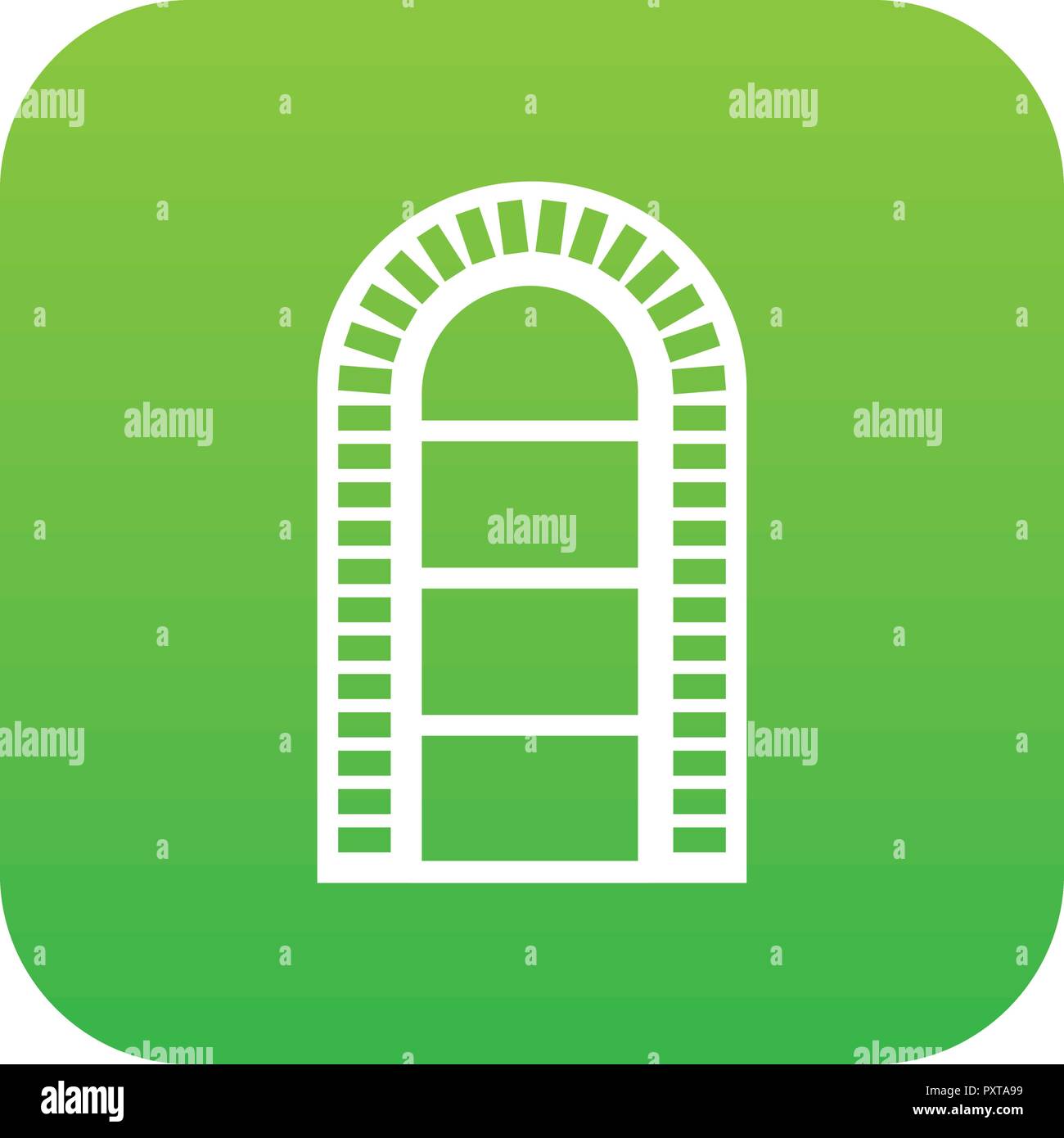 Narrow window frame icon green vector Stock Vector Image & Art - Alamy