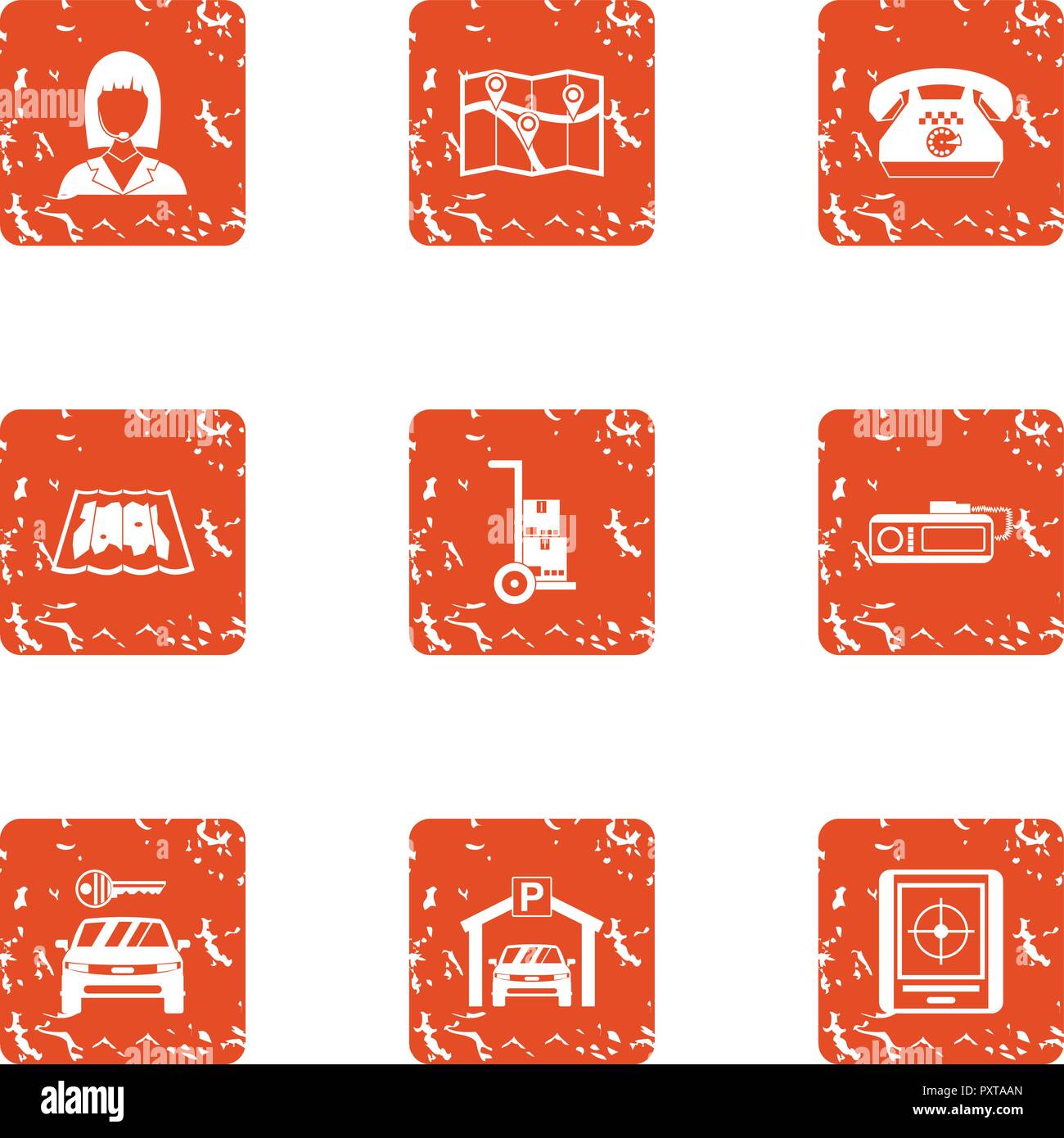 Clue icons set, grunge style Stock Vector Image & Art - Alamy