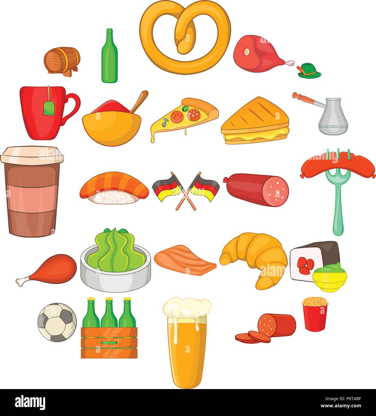 German beer icons set, cartoon style Stock Vector Image & Art - Alamy