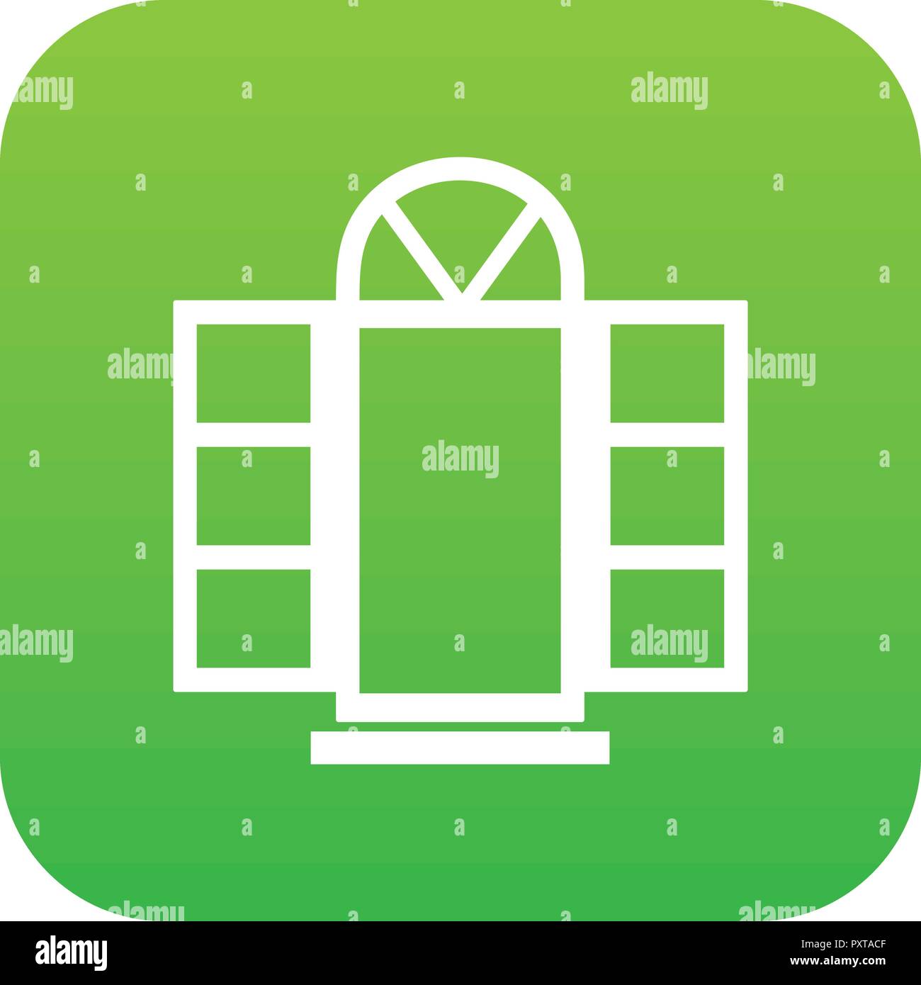 Open narrow window frame icon green vector Stock Vector Image & Art - Alamy