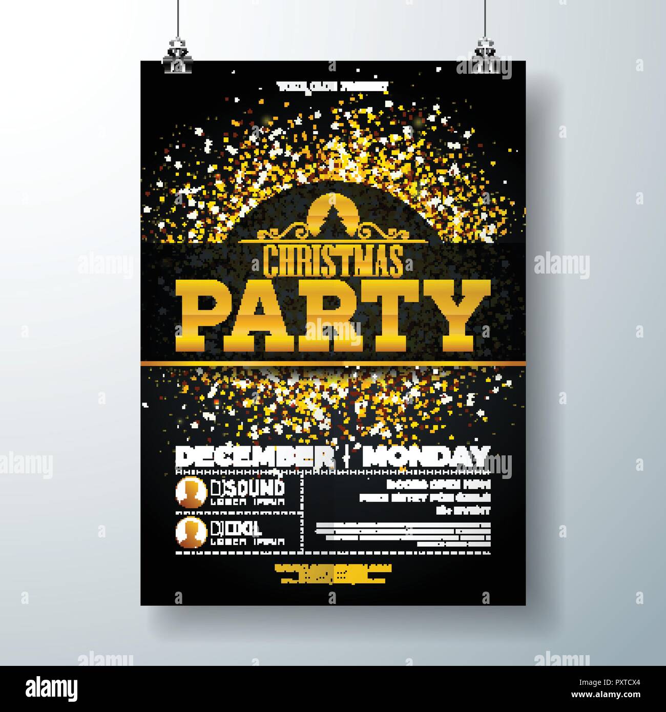 Gold glitter symbol music Stock Vector Images - Alamy