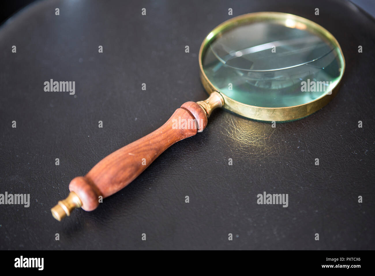 old magnifying glass Stock Photo - Alamy
