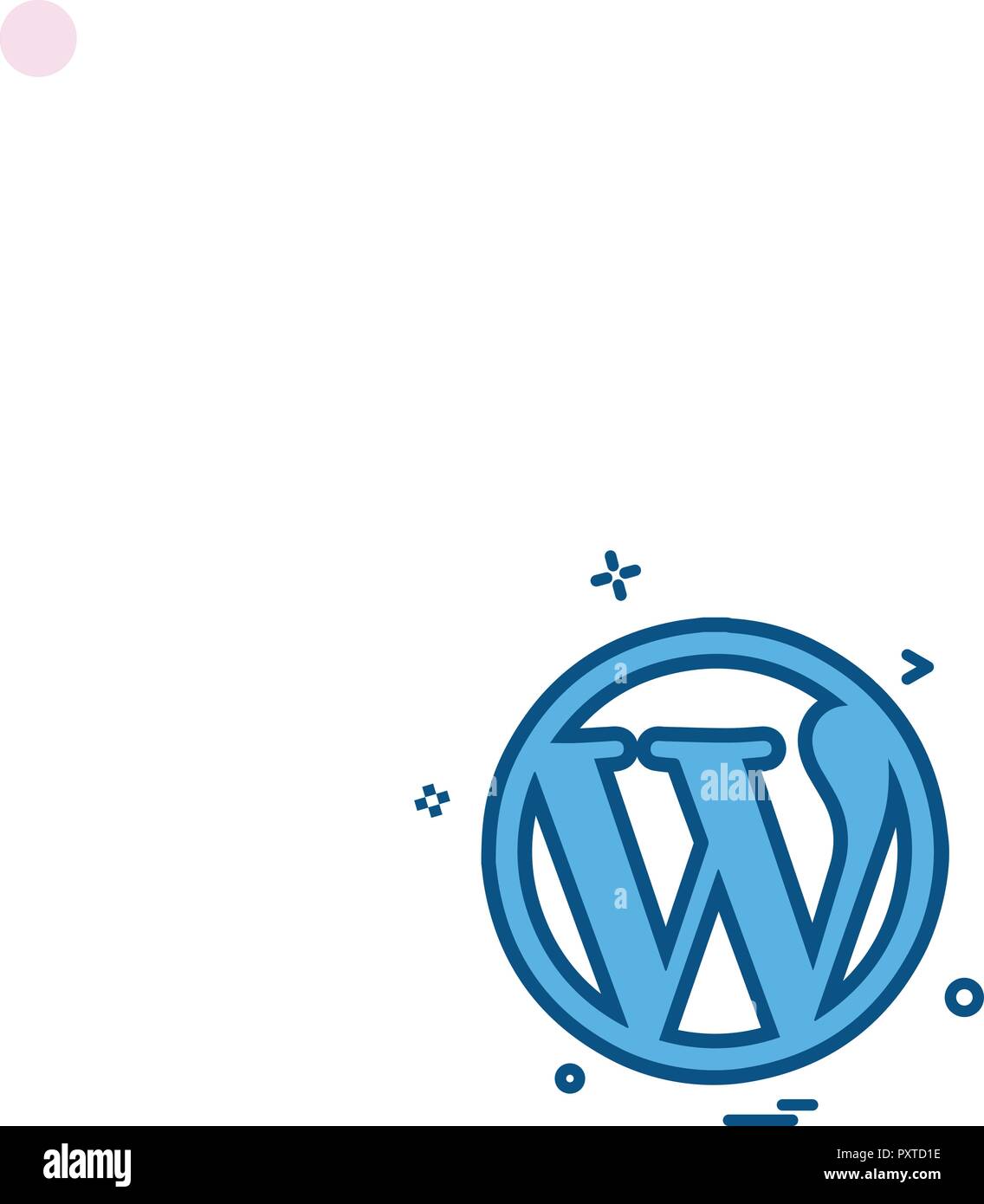 Wordpress icon design vector Stock Vector Image & Art - Alamy