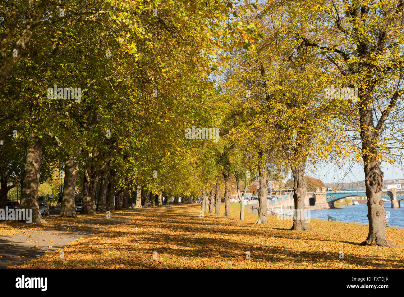 Bright sunny day at Victoria Embankment in Nottingham, Nottinghamshire ...