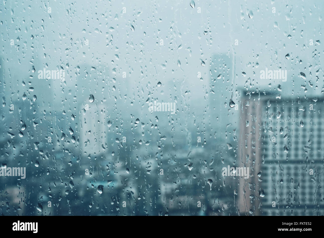 Rain drops on window Stock Photo - Alamy