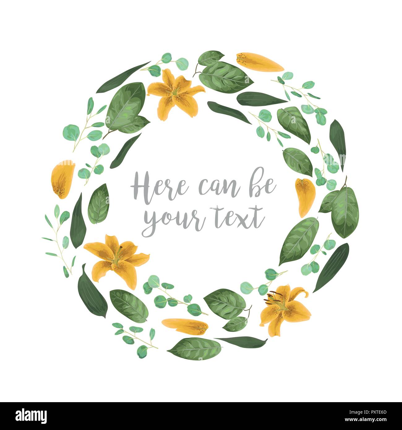 Vector card floral design with green watercolor, herbs, leaves ...