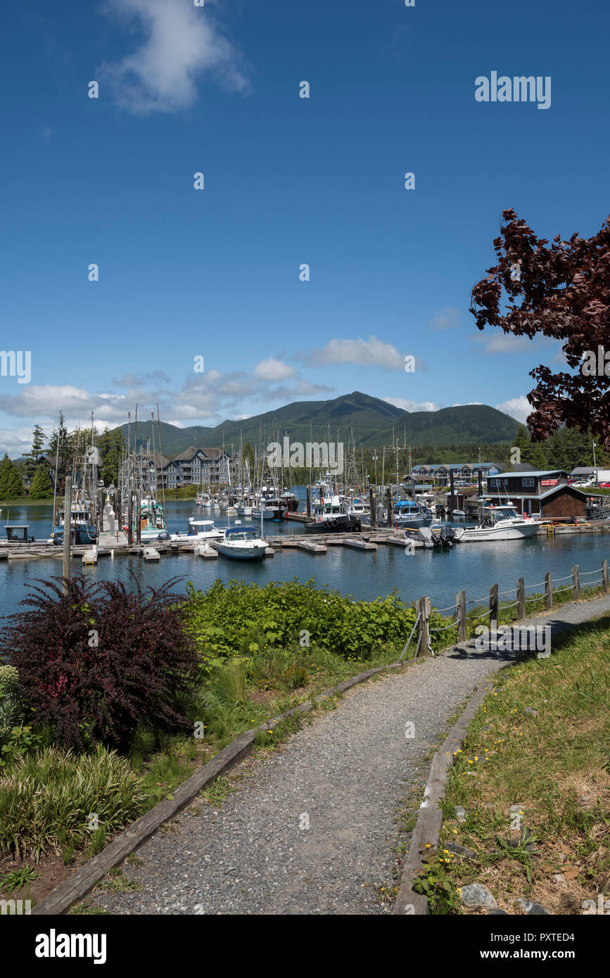 Ucluelet Harbour on Vancouver Island, British Columbia, Canada Stock ...