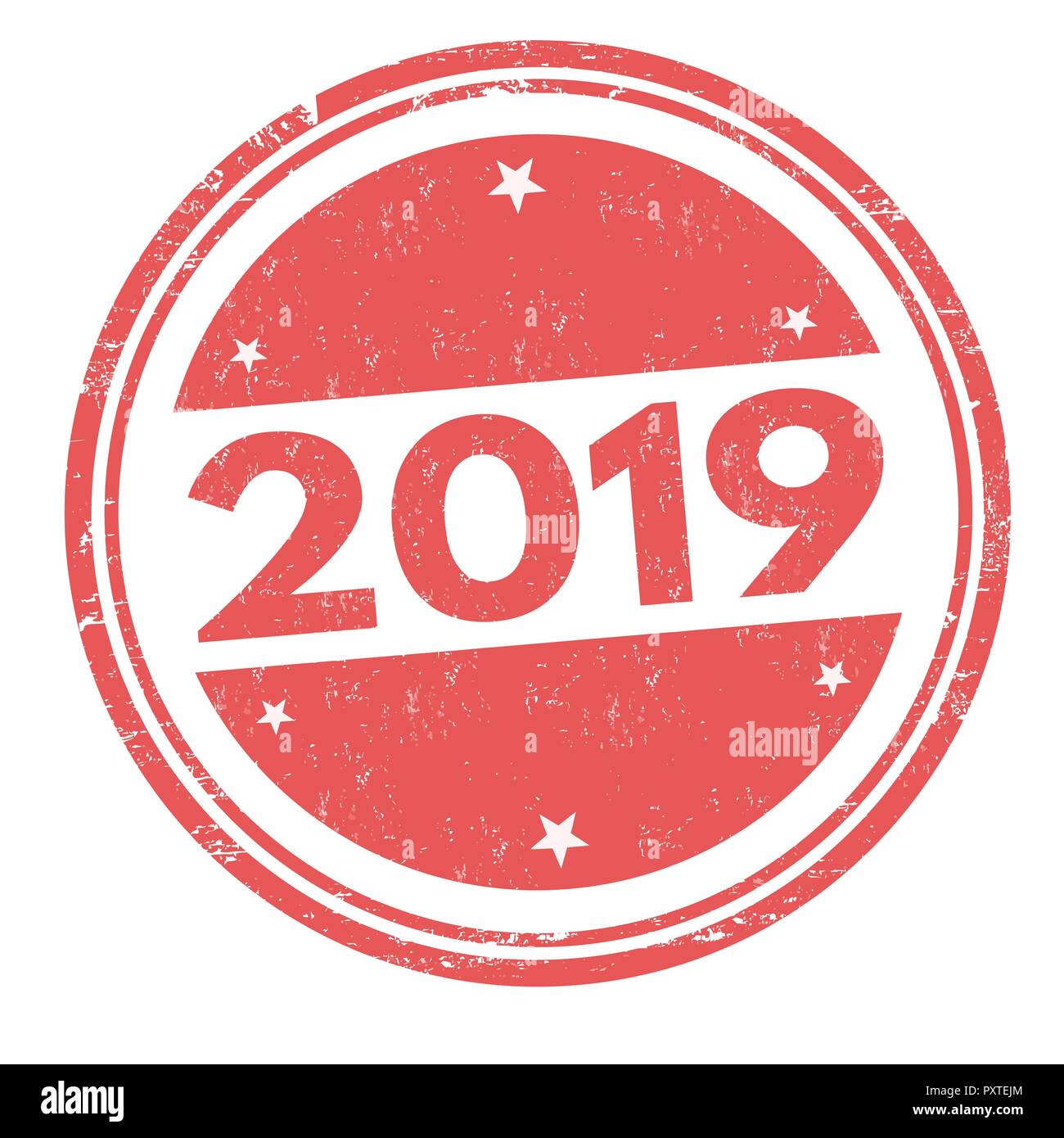 2019 sign or stamp on white background, vector illustration Stock ...