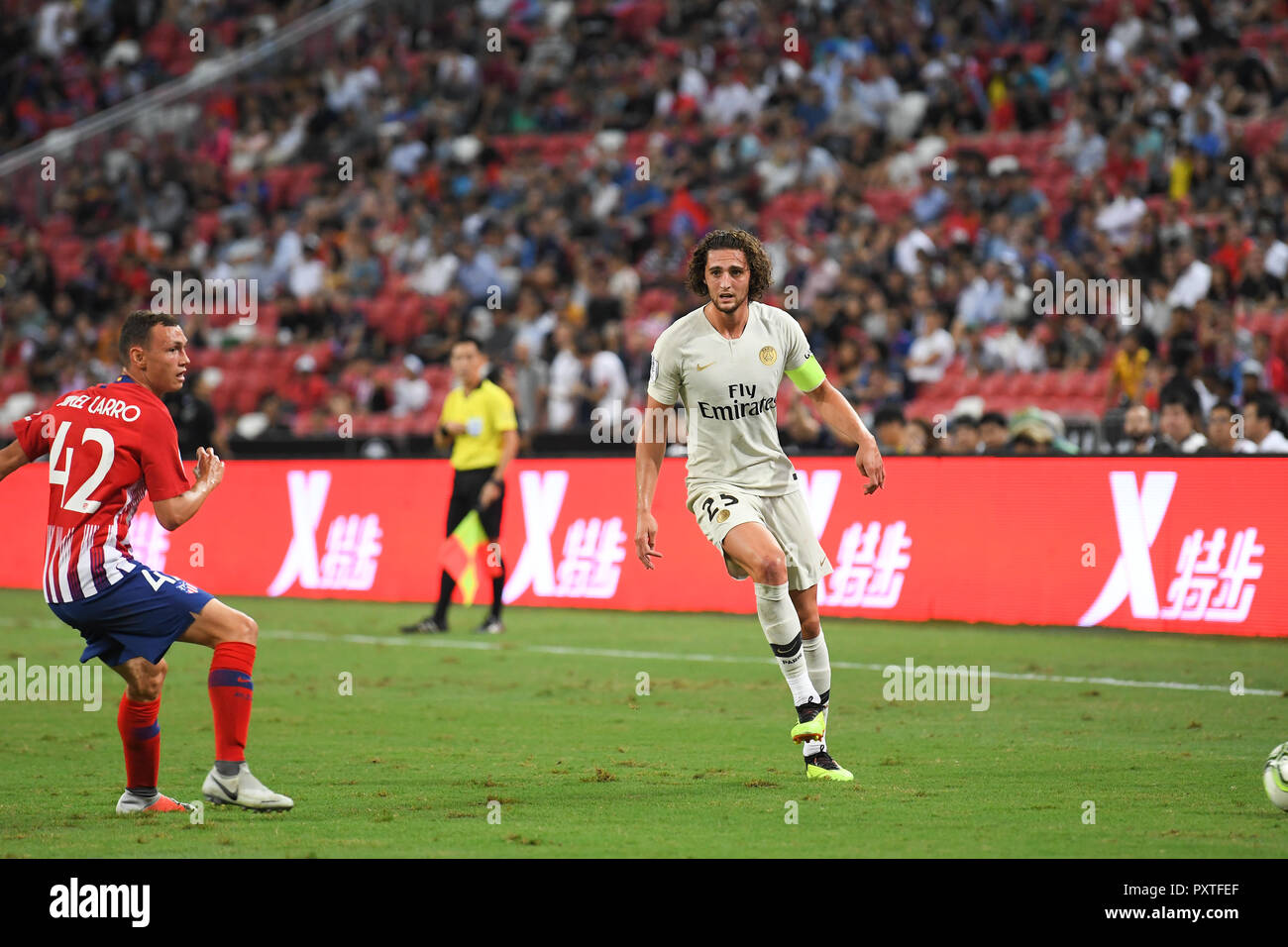 Kallang-Singapore-30Jul2018:Adrien rabiot #25 player of PSG in action ...