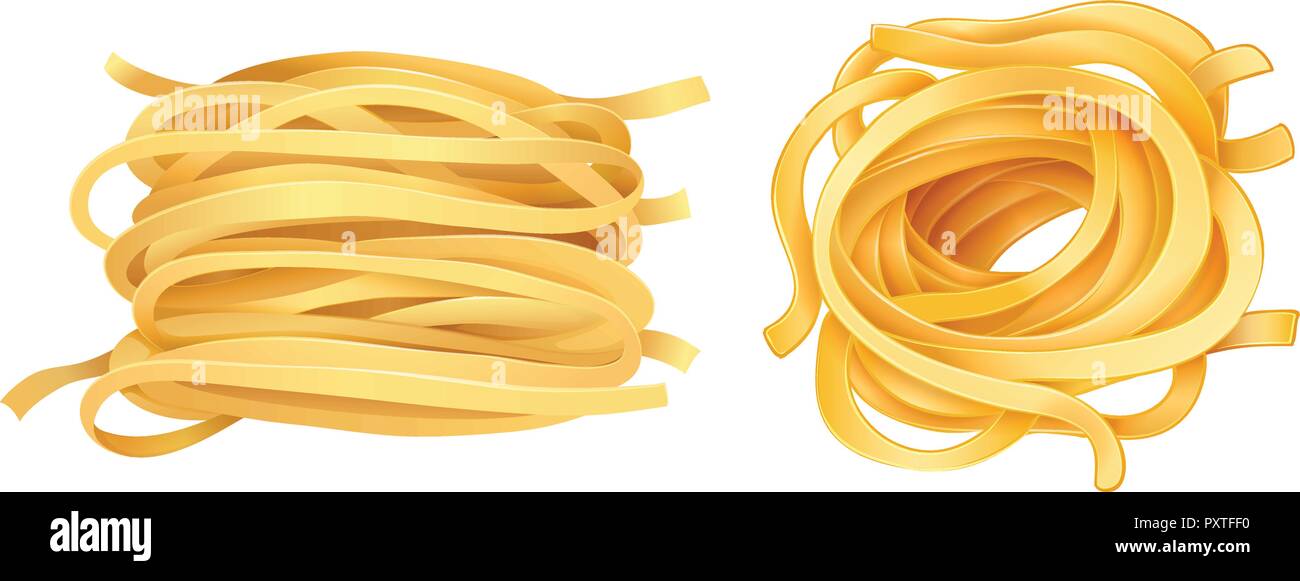 Uncooked Spaghetti Vector