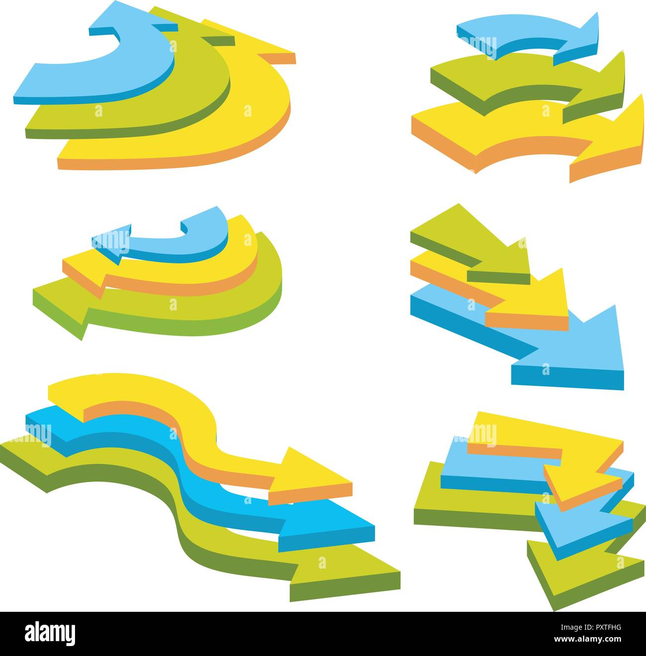 Different design of colorful arrows illustration Stock Vector Image ...