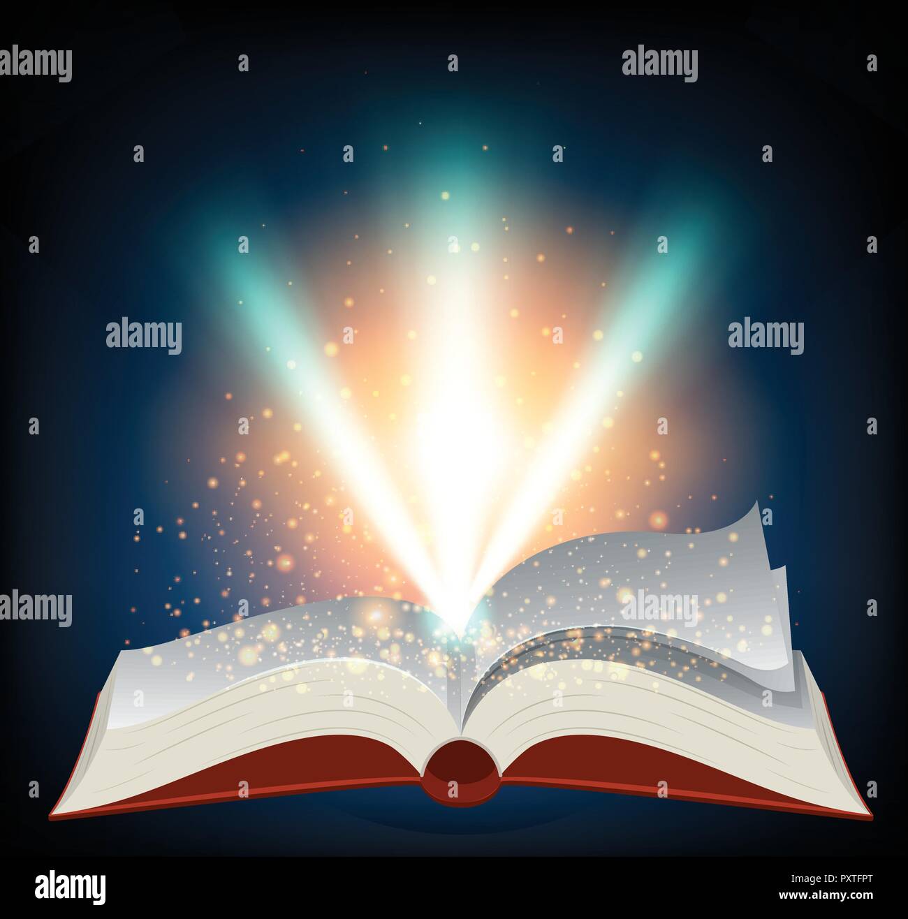 Red book with burst of light illustration Stock Vector Image & Art - Alamy