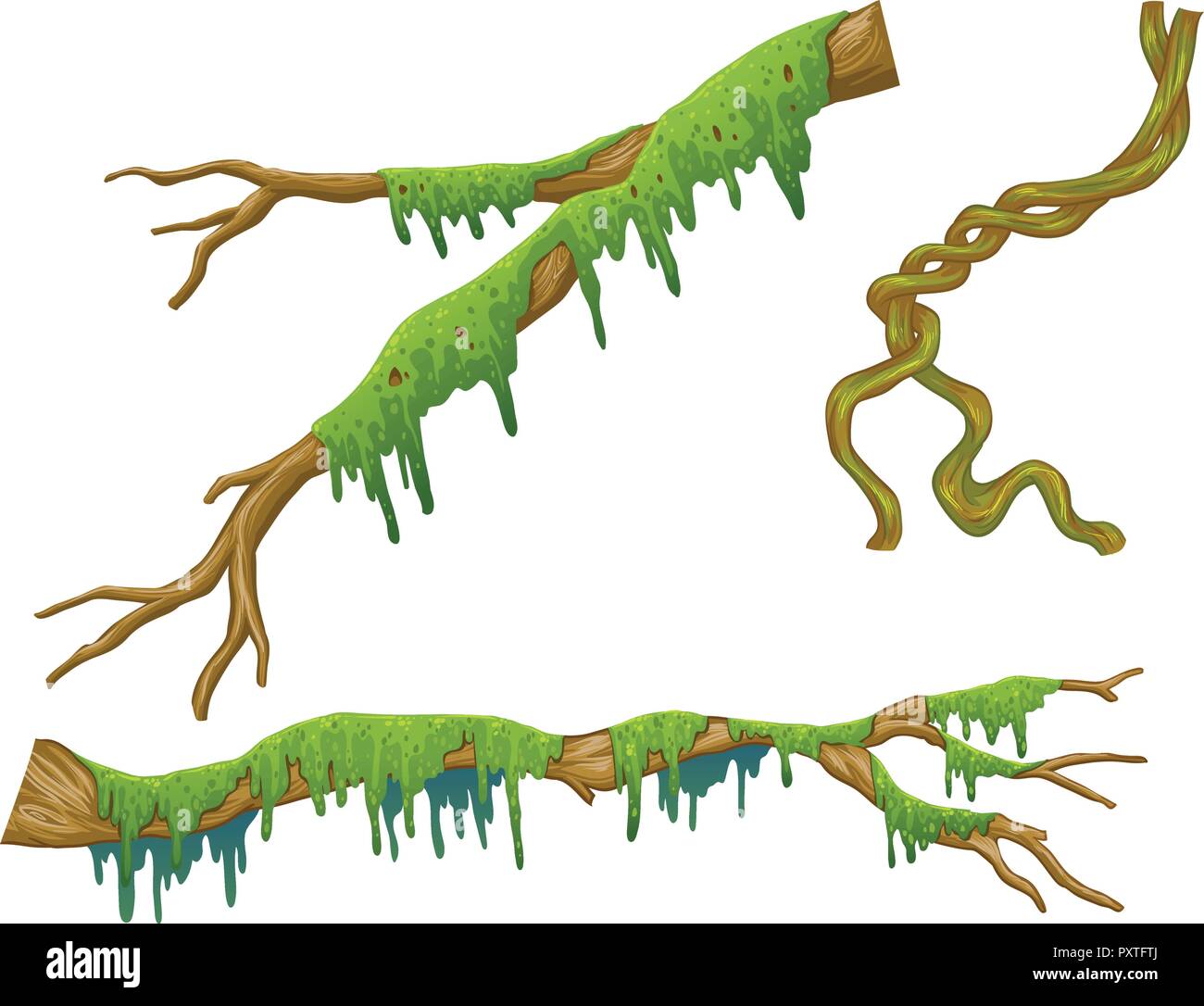 Moss Drawing Stock Vector Images - Alamy